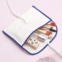China Custom Logo Printed Cotton Twill Envelope Pouch Cosmetic Wallet Packaging 500m Minimum for sale