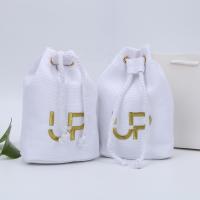 China Custom Embroidery Canvas Drawstring Pouch 4x6 Inch Golf Balls Storage Bag for Cosmetics for sale