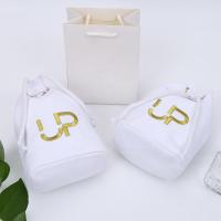 China Custom Embroidery Canvas Drawstring Pouch 4x6 Inch Golf Balls Storage Bag for Cosmetics for sale