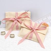 China Custom Herringbone Cotton Twill Envelope Dust Bag for Handbag Jewelry Packing 4x6 5x7 Inch for sale