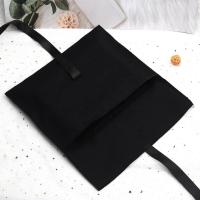 China Black Cotton Twill Envelope Pouch 30x20 cm for Clothing Scarf Packaging for sale