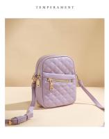 China Women Mini Phone Bag Diamond Shaped Single Shoulder Crossbody Bag 20cm x 15cm for sale