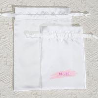 China Custom Logo Satin Drawstring Bags for Hair Bundles Packaging 8x10 Inch for sale