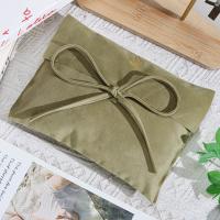 China Custom Suede Envelope Gift Bag 20x15cm with Logo High End Flap Packaging Pouch for sale