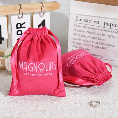 China Custom Logo Velvet Drawstring Gift Pouch 10x15cm for Jewelry Perfume Candle Packaging for sale