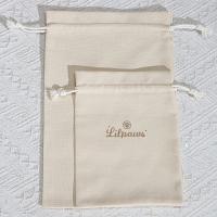 China Custom Cotton Linen Drawstring Pouch 10x15cm Eco Friendly Jewelry Dust Bag with Screen Logo for sale