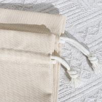 China Custom Cotton Linen Drawstring Pouch 10x15cm Eco Friendly Jewelry Dust Bag with Screen Logo for sale