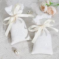 China Custom Cotton Linen Drawstring Pouch 10x15cm for Jewelry Gift Packaging with Embroidery Logo for sale
