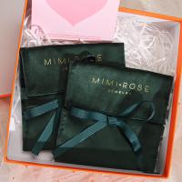 China Personalized Suede Envelope Gift Bag With Logo High End Suede Flap Packaging Pouch for sale