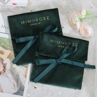 China Personalized Suede Envelope Gift Bag With Logo High End Suede Flap Packaging Pouch for sale