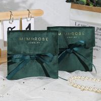 China Personalized Suede Envelope Gift Bag With Logo High End Suede Flap Packaging Pouch for sale