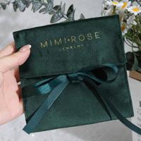China Personalized Suede Envelope Gift Bag With Logo High End Suede Flap Packaging Pouch for sale