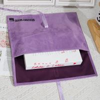 China Custom Suede Envelope Gift Bag 35x30cm with Logo High End Flap Packaging Pouch for sale