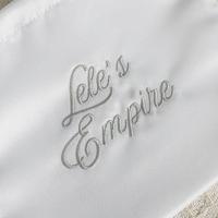 China White Satin Drawstring Dust Bag 20x25cm Custom Embroidery Logo Cosmetic Perfume Packing Pouch for sale