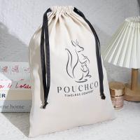 China Custom Cotton Twill Drawstring Dust Pouch 20x30cm Large Capacity Storage Bag for Shoes Clothing for sale