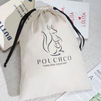 China Custom Cotton Twill Drawstring Dust Pouch 20x30cm Large Capacity Storage Bag for Shoes Clothing for sale