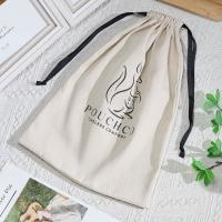 China Custom Cotton Twill Drawstring Dust Pouch 20x30cm Large Capacity Storage Bag for Shoes Clothing for sale