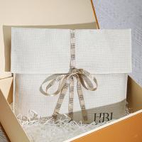 China Custom Logo Jute Envelope Pouch with Ribbon 100pcs Eco Friendly Linen Scarf Bag for sale
