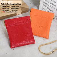 China Custom Emboss Logo PU Leather Magnet Pouch 100pcs for Rings Earrings Bracelet Waterproof Jewelry Packaging Bag for sale