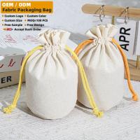 China Custom Logo Cotton Twill Drawstring Pouch 4x6 inch Dust Bag for Perfume Candle Storage for sale