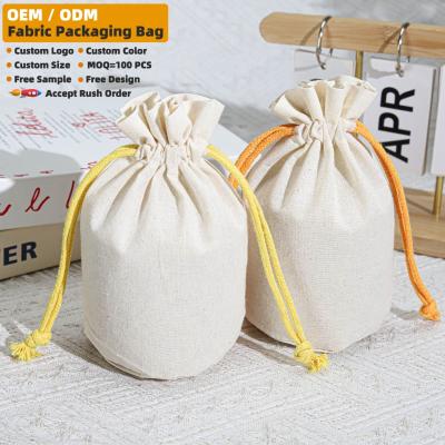 China Custom Logo Cotton Twill Drawstring Pouch 4x6 inch Dust Bag for Perfume Candle Storage for sale