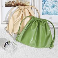 China Custom Pu Leather Drawstring Storage Pouch 8x6 Inch Waterproof Cosmetic Bag for sale