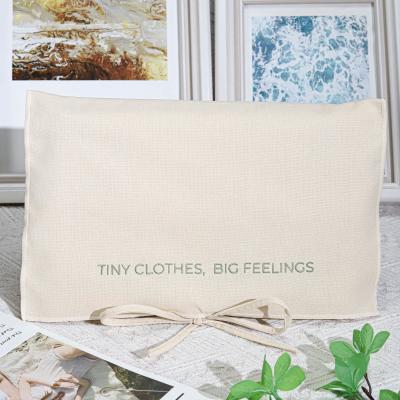 China Recyclable Cotton Twill Envelope Bag with Ribbon String 8x10 Inch for Clothes Storage for sale