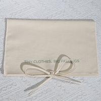 China Recyclable Cotton Twill Envelope Bag with Ribbon String 8x10 Inch for Clothes Storage for sale