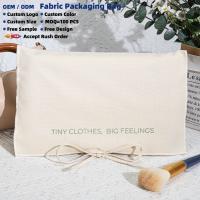 China Recyclable Cotton Twill Envelope Bag with Ribbon String 8x10 Inch for Clothes Storage for sale