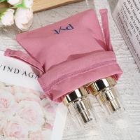 China 10x15cm Cotton Drawstring Storage Bag with Custom Logo Reusable Skincare Cosmetic Pouch for sale