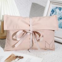 China Custom Recyclable Cotton Twill Envelope Bag with Ribbon String 8x10 Inch for Clothes Storage for sale
