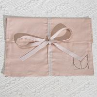 China Custom Recyclable Cotton Twill Envelope Bag with Ribbon String 8x10 Inch for Clothes Storage for sale