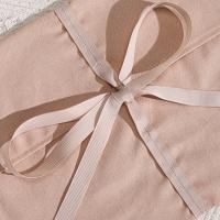 China Custom Recyclable Cotton Twill Envelope Bag with Ribbon String 8x10 Inch for Clothes Storage for sale