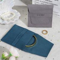 China Microfiber Jewelry Dust Bag Snap Button Bag With Insert Pad for sale