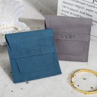 China Microfiber Jewelry Dust Bag Snap Button Bag With Insert Pad for sale