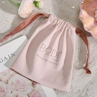 China Luxury Microfiber Jewelry Drawstring Packaging Bag Custom Emboss Logo Microfiber Accessories Gift Drawstring Pouch for sale