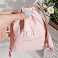 China Luxury Microfiber Jewelry Drawstring Packaging Bag Custom Emboss Logo Microfiber Accessories Gift Drawstring Pouch for sale