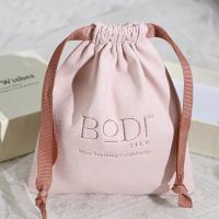 China Luxury Microfiber Jewelry Drawstring Packaging Bag Custom Emboss Logo Microfiber Accessories Gift Drawstring Pouch for sale