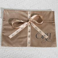 China Custom Velvet Garment Pouch with Ribbon 8x10 Inch Logo Printed Gift Envelope Bag for sale