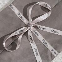 China Custom Grey Velvet Garment Envelope Pouch with Bow High End Suede Gift Bag 8x10 Inch for sale
