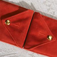 China Custom Logo Suede Envelope Pouch 10x15 cm for Jewelry Glasses Storage Bag with Button for sale