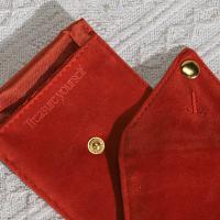 China Custom Logo Suede Envelope Pouch 10x15 cm for Jewelry Glasses Storage Bag with Button for sale