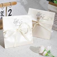 China Custom Logo Printed Satin Envelope Dust Bag 30x40cm for Wig Wallet Bundle Pouch for sale