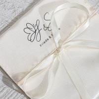 China Custom Logo Printed Satin Envelope Dust Bag 30x40cm for Wig Wallet Bundle Pouch for sale