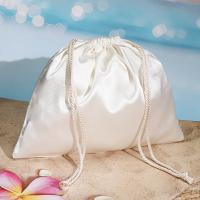 China Custom Satin Drawstring Dust Bag 4x6 Inch White Faux Silk Storage Pouch for Handbags Jewelry for sale