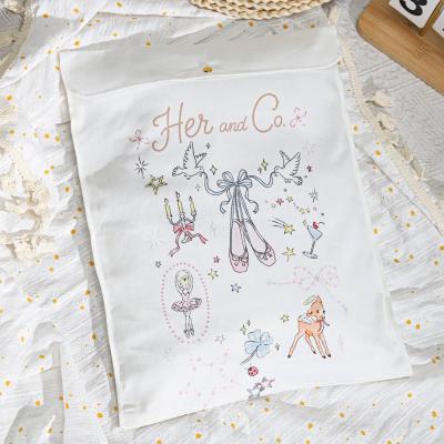 China Custom Cotton Twill Clothing Pillow Packing Bag 40x30cm Eco-Friendly Gift Envelope Pouch for sale