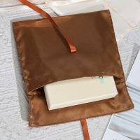 China Custom Luxury Satin Envelope Packing Pouch With Ribbon Bow Free Design Satin Envelope Gift Bag for sale