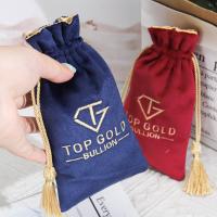 China High Quality Velvet Perfume Jewelry Candle Packing Bag With Logo Customized Velvet Drawstring Gift Pouch for sale