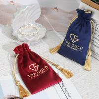 China High Quality Velvet Perfume Jewelry Candle Packing Bag With Logo Customized Velvet Drawstring Gift Pouch for sale
