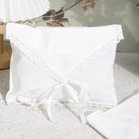 China Luxury Lace Edge Cotton Linen Envelope Wedding Gift Packing Bag Custom Cotton Linen Envelope Pouch With Bow for sale